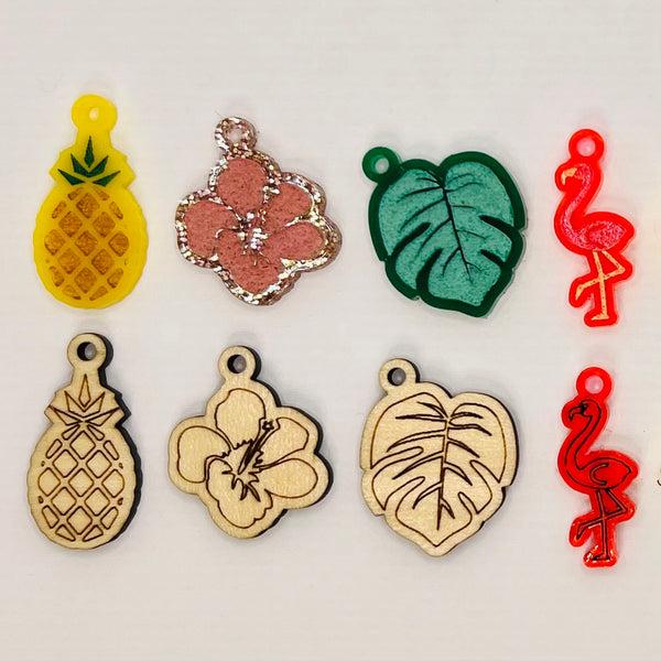 Fun Tropical Charms (Set of 8) – Glowforge Shop