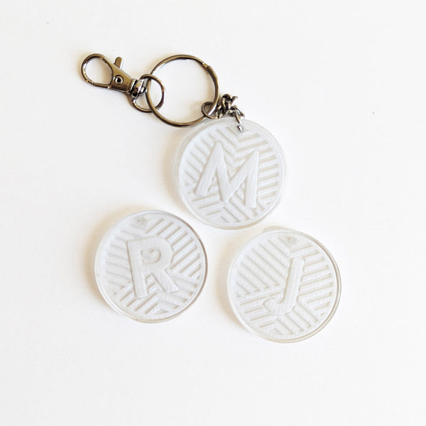 Geometric Lines Circle Alphabet Keychains (A-Z) – Glowforge Shop