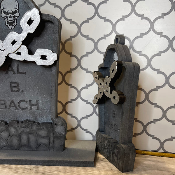 Halloween Silly Tombstones Al B. Bach Car Charm – Glowforge Shop