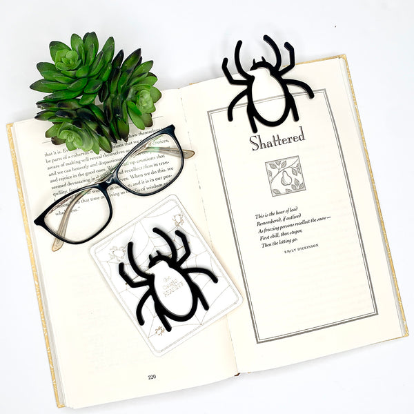 Halloween Spider Shaped Bookmark with Card Backer - Paperclip - Snack ...
