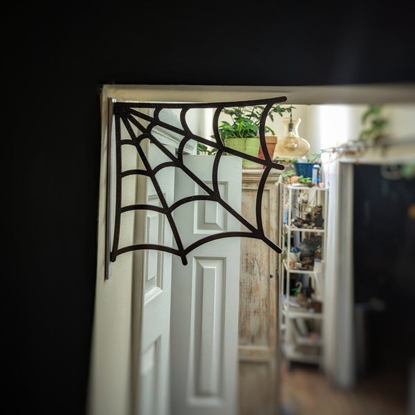 Halloween Spider Web Door Corner Corbel Decoration (Set of 2) Samhain ...