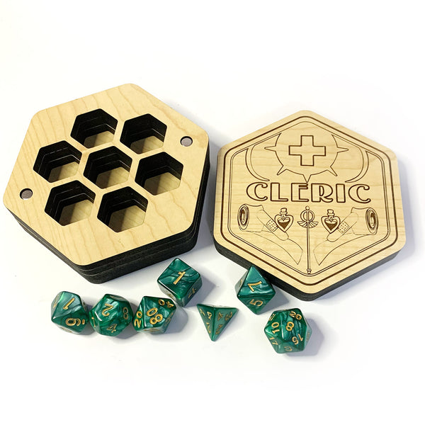 Hexagonal Cleric Dice Box - Hex Cleric Dice Vault – Glowforge Shop