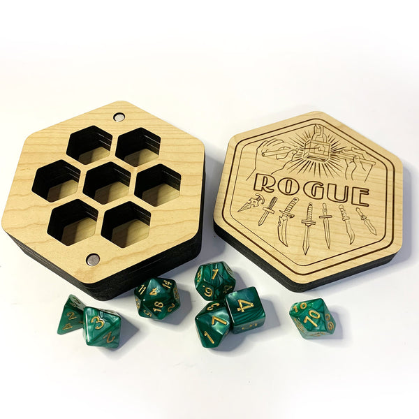 Hexagonal Rogue Dice Box - Hex Rogue Dice Vault – Glowforge Shop