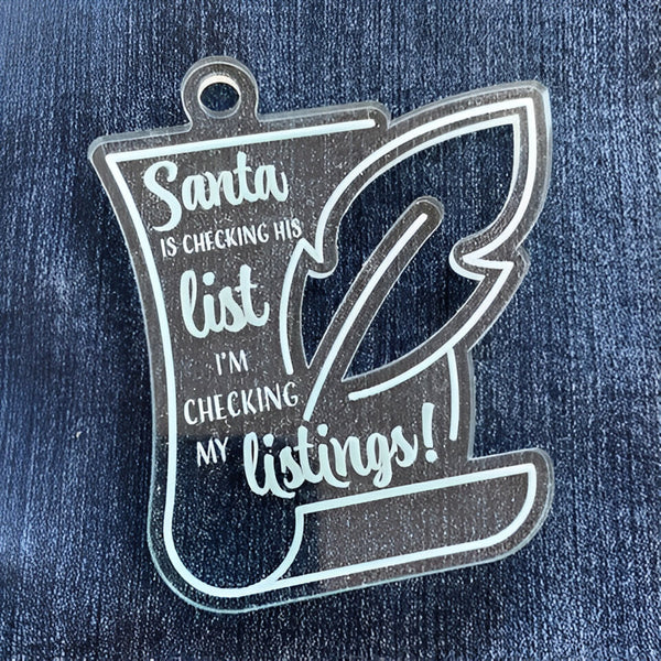 Holiday Realtor Tags - #6 Santa Is Checking His List, I'm Checking My ...