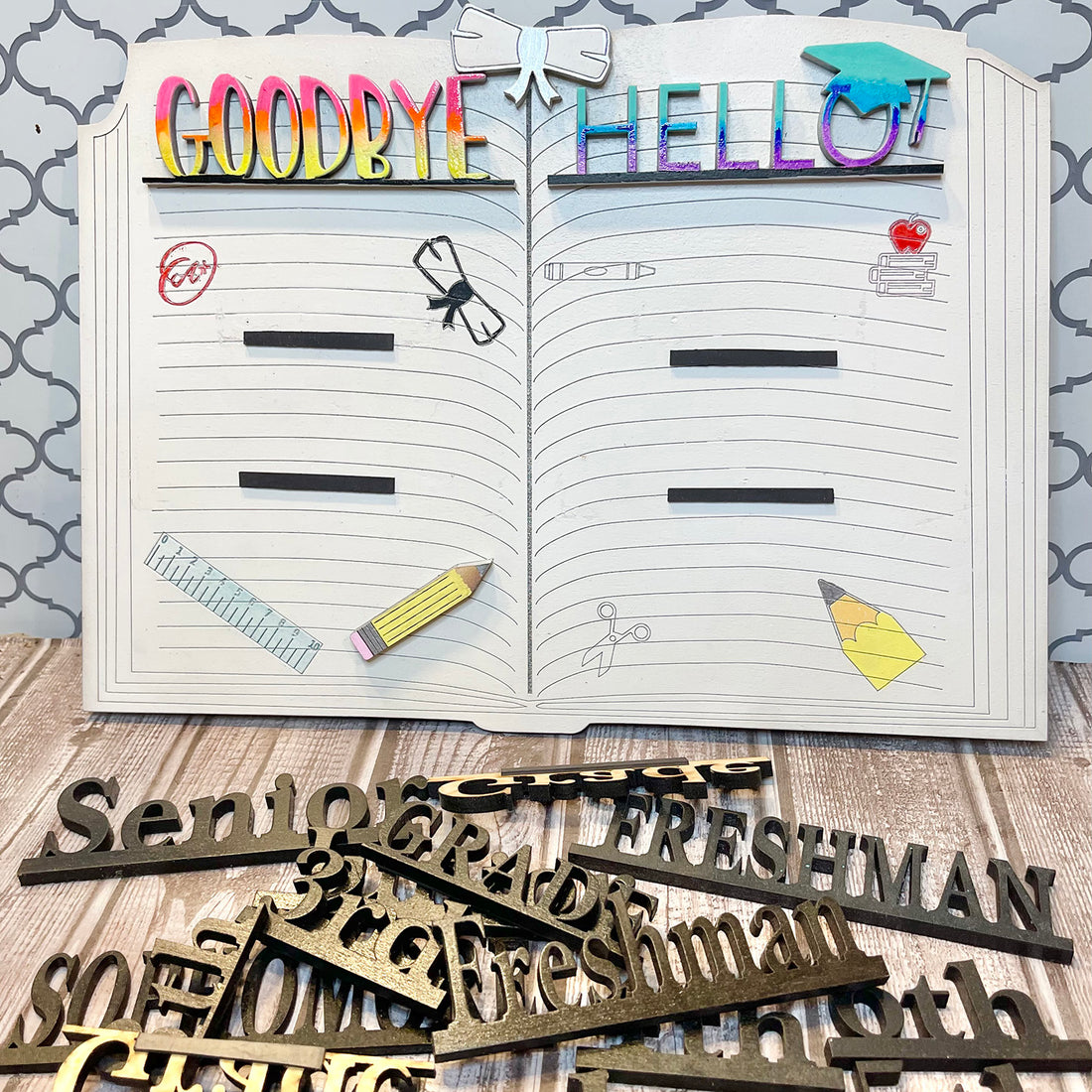 Interchangeable Book Themed Grade Passing Sign with Grades K-12 ...