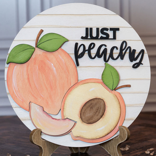 Just Peachy Door Hanger - Summer Welcome Sign – Glowforge Shop