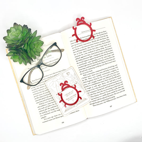 Ladybug-Shaped Bookmark with Card Backer - Paperclip - Snack Bag Closu ...