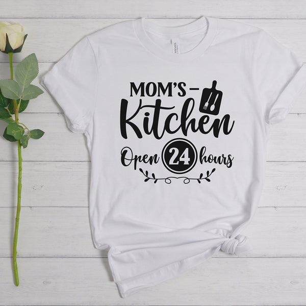 "Mom's Kitchen Open 24 Hours" Graphic – Glowforge Shop