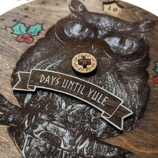 Owl Countdown to Yule Witchy Christmas Countdown Wheel – Glowforge Shop