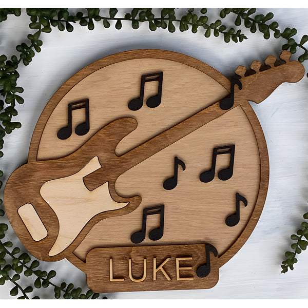 Personalizable Guitar Sign for the Music Lover – Glowforge Shop