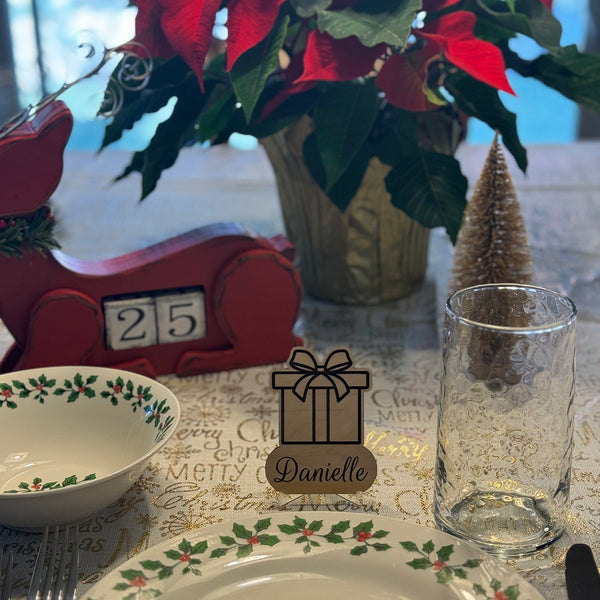 Personalized Christmas Present Name Plate & Easel – Glowforge Shop