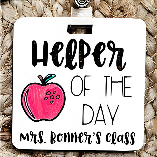 Personalized School Hall Pass - "Helper of the Day" – Glowforge Shop