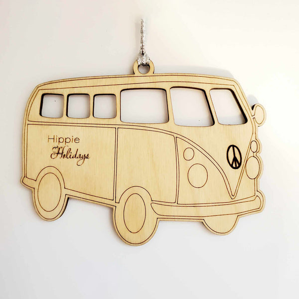 Personalized Scored Retro Bus Ornament – Glowforge Shop