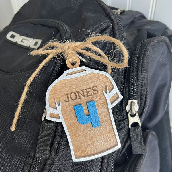 Personalized Soccer Jersey Bag Tag - Soccer Jersey Ornament – Glowforge ...