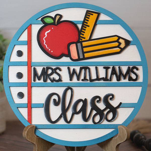 Personalized Teacher Classroom Door Hanger Sign – Glowforge Shop