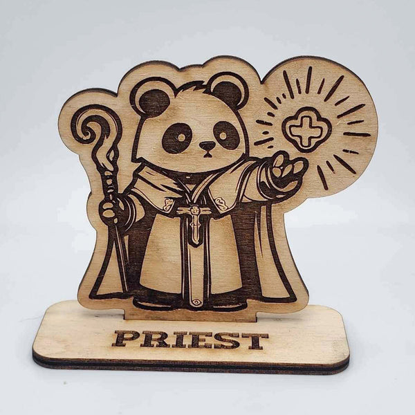Priest Panda Game Piece with Stand – Glowforge Shop