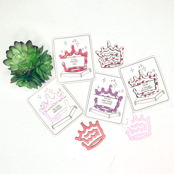 Princess Crown Bookmark with Card Backer - Paperclip - Snack Bag Closu ...