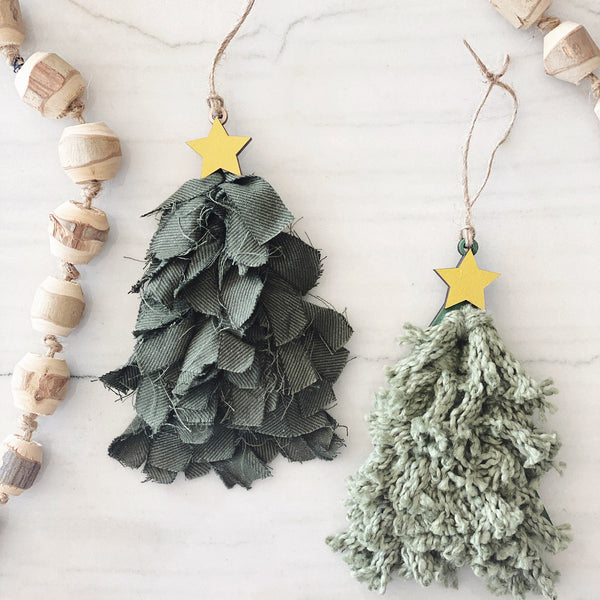 Rag-tie DIY Boho Macrame Christmas Tree Ornament – Glowforge Shop