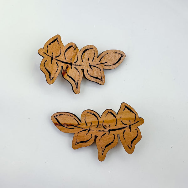 Rustic Leaf Stem Hair Clip (Set of 2) – Glowforge Shop