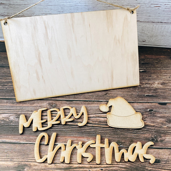 Santa Hat Greetings DIY Christmas Sign – Glowforge Shop