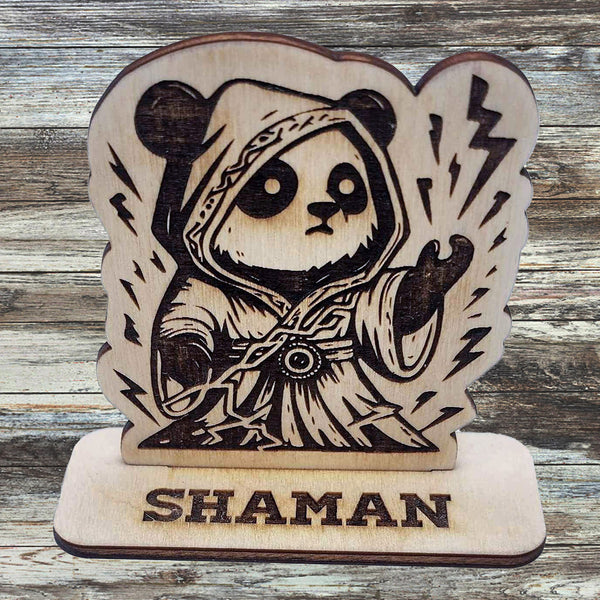Shaman Panda Game Piece with Stand – Glowforge Shop