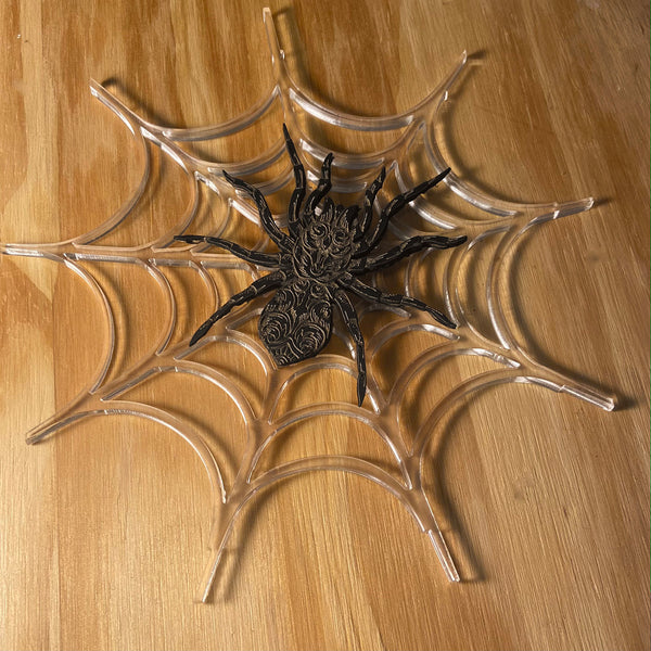 Spooky Spider & Web Halloween Decor – Glowforge Shop