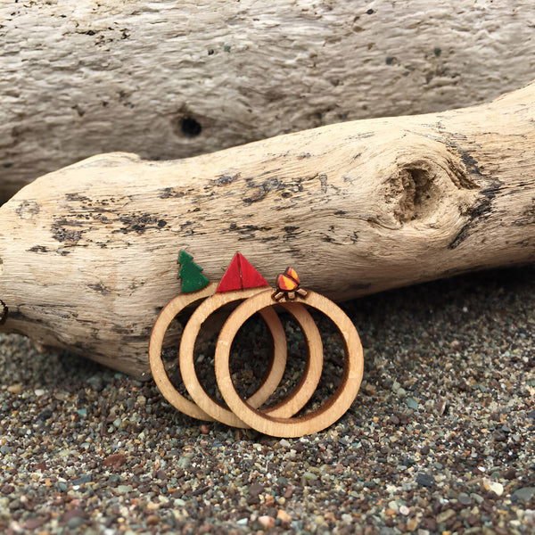 Stackable Camping Scene Fidget Rings – Glowforge Shop