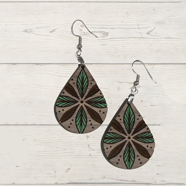 Tear Drop Mandala Earrings - Gorgeous Mandala Earrings #3 – Glowforge Shop