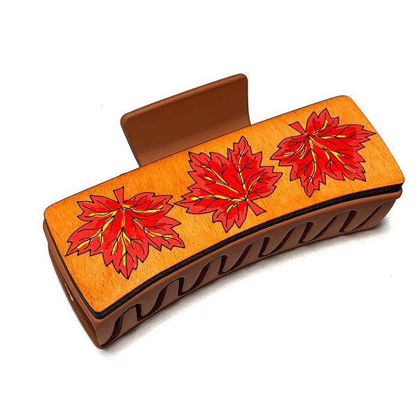 Thanksgiving Hair Accessory - Stylish Fall Leaves Hair Claw Clip ...