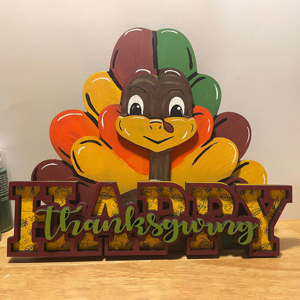 Thanksgiving Turkey Centerpiece Table Decor – Glowforge Shop