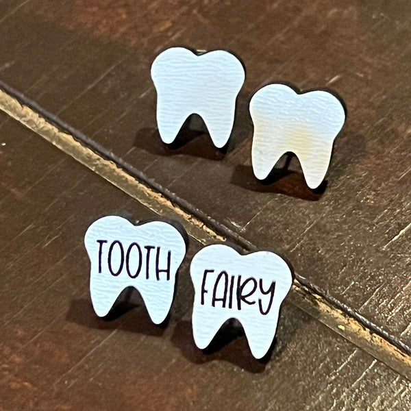 Tooth and Tooth Fairy Studs (Set of 2) – Glowforge Shop