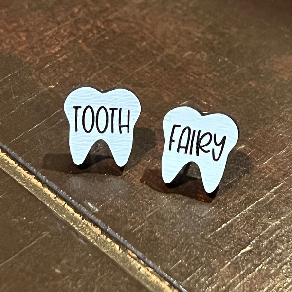 Tooth and Tooth Fairy Studs (Set of 2) – Glowforge Shop