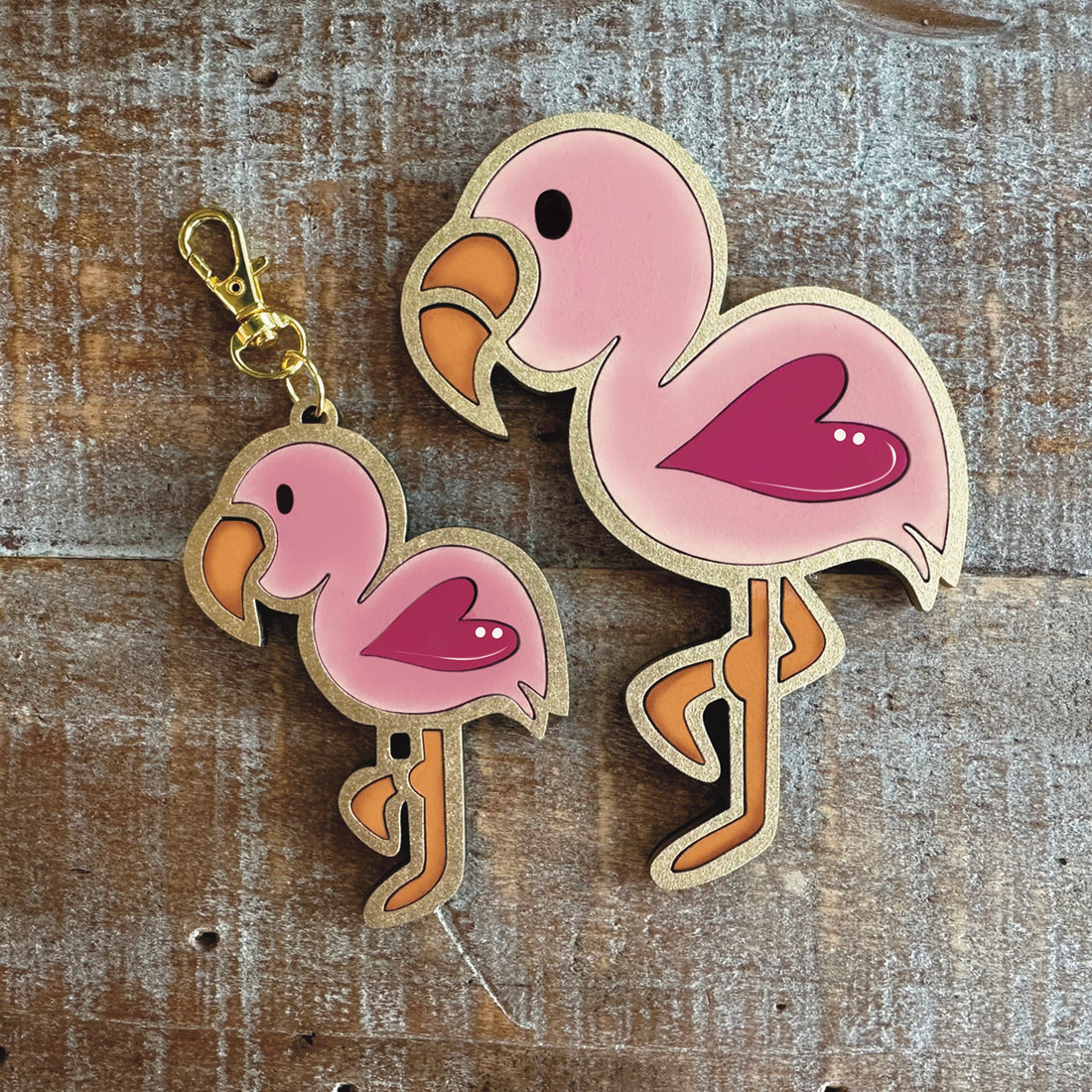 Tropical Flamingo Magnet and Keychain Duo – Glowforge Shop