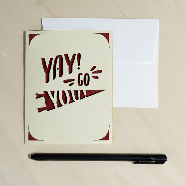Yay Go You! Greeting Card – Glowforge Shop
