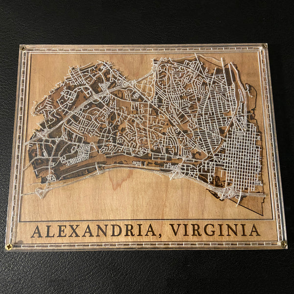 Alexandria, Virginia Wood Layer Map – Glowforge Shop