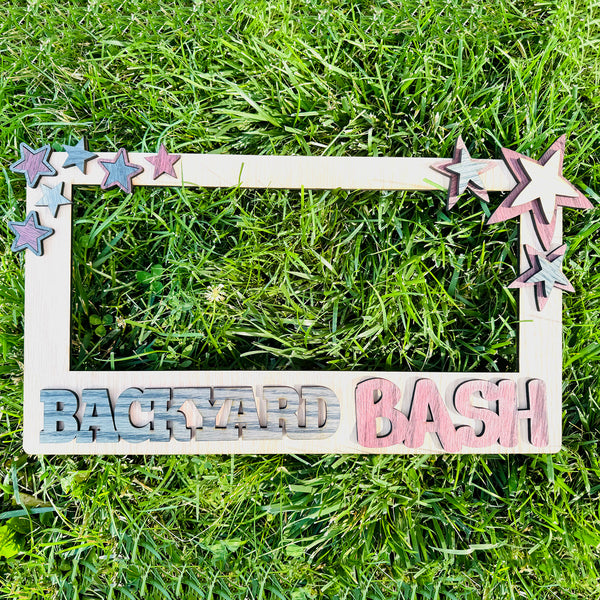 Backyard Bash Photo Frame - 4th of July Prop – Glowforge Shop