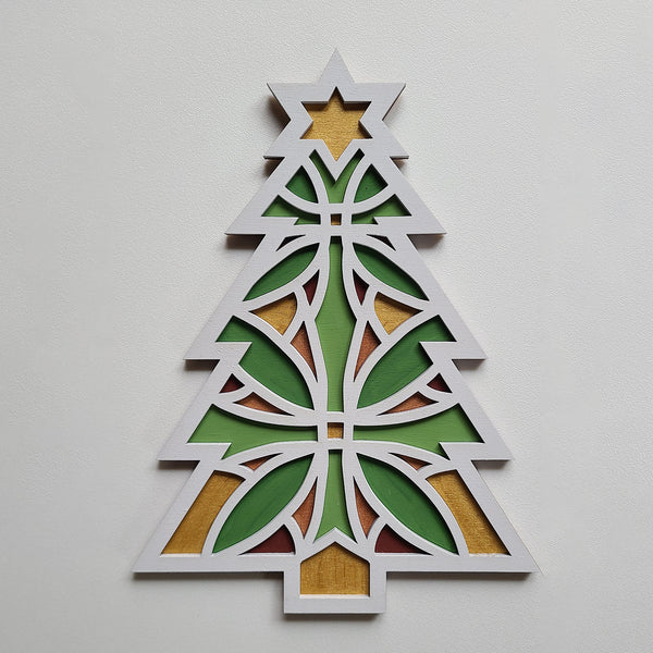 Barn Quilt Pattern Christmas Tree with Stand – Glowforge Shop