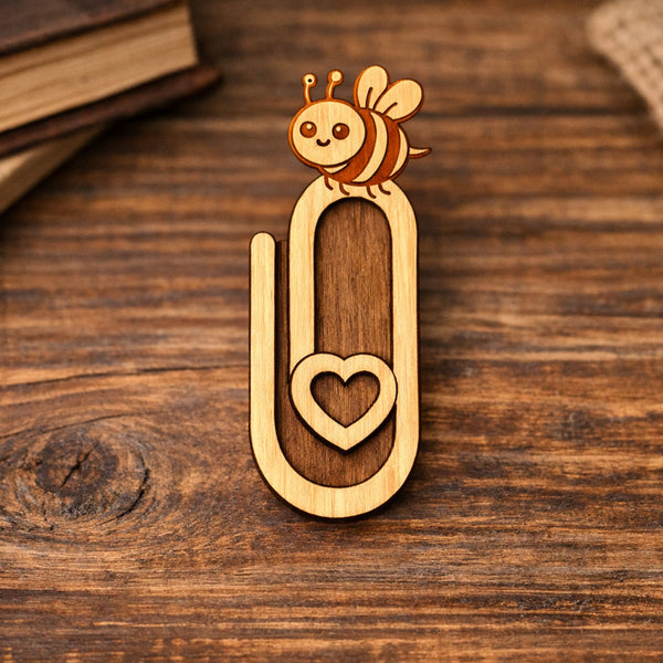 Bee Paperclip Bookmark – Glowforge Shop