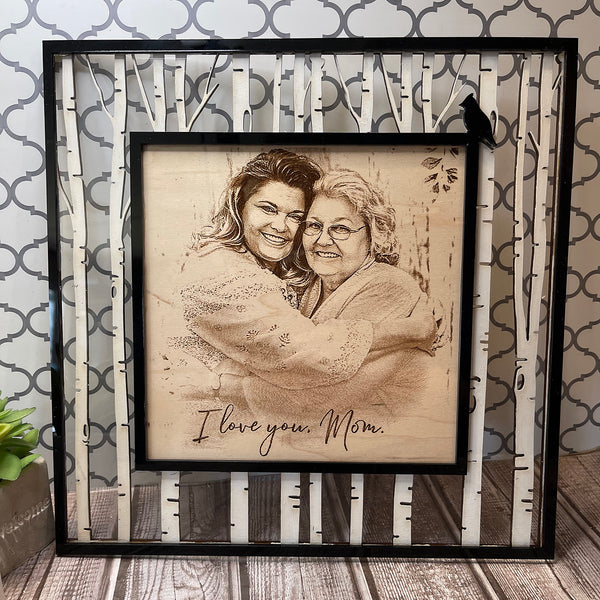 Birch Tree Themed Picture Frame – Glowforge Shop