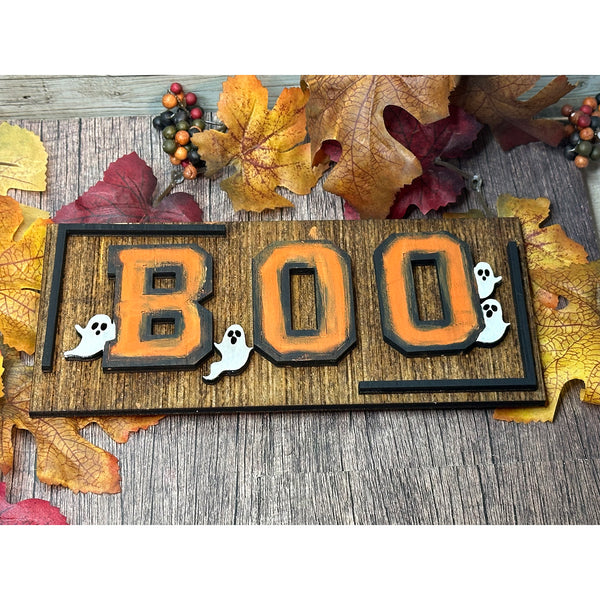 BOO with Ghosts Halloween Sign – Glowforge Shop
