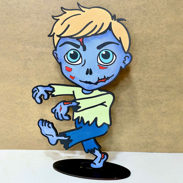 Boy Zombie Halloween Stand – Glowforge Shop