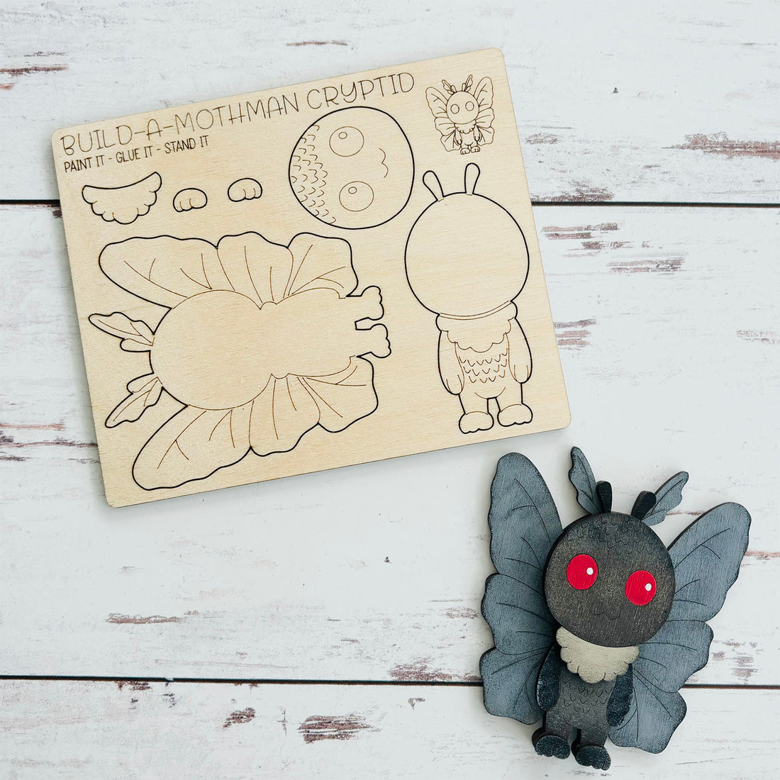 Build a Mothman Cryptid Pop-Out Card – Glowforge Shop