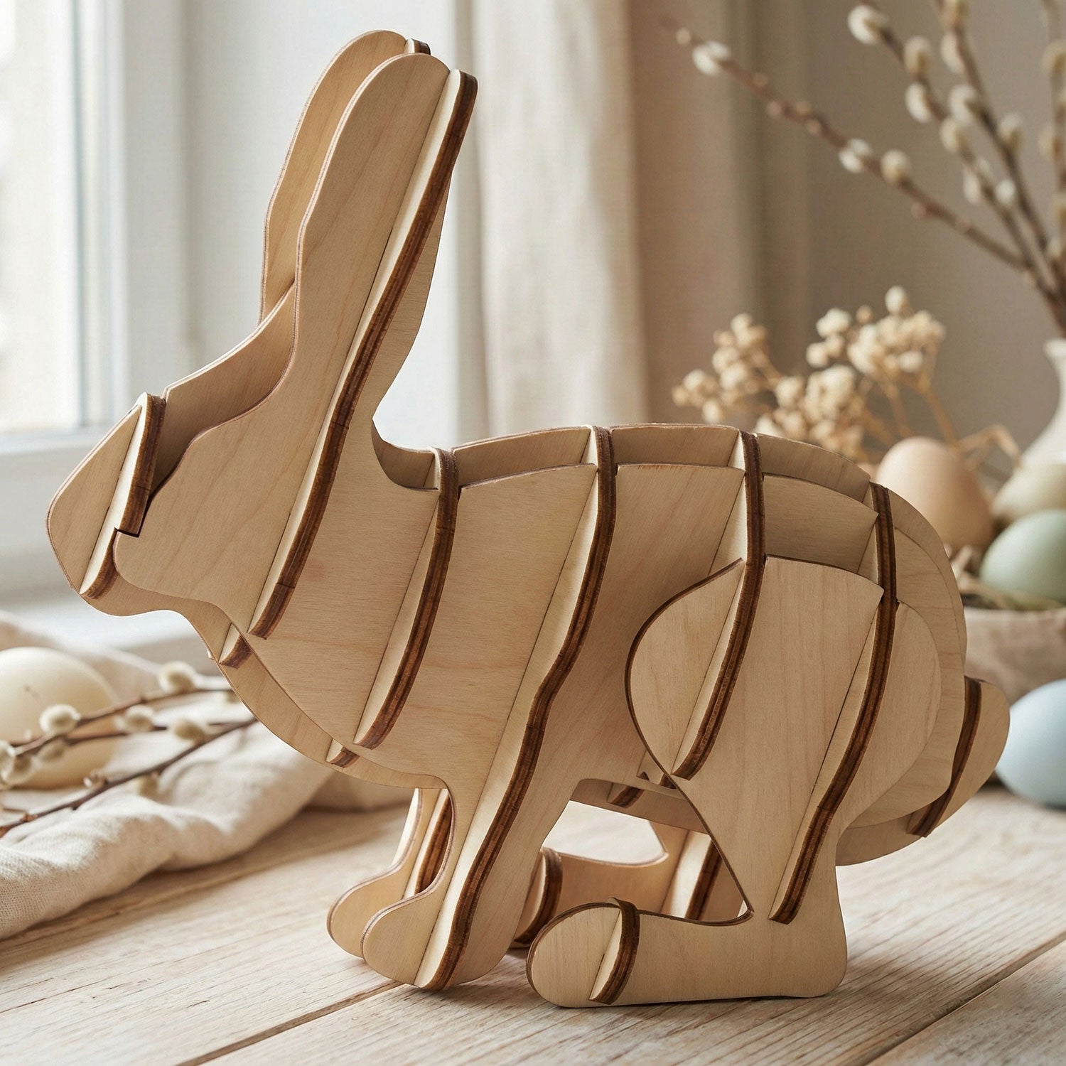 Bunny 3D Puzzle - Cute Easter Decor – Glowforge Shop