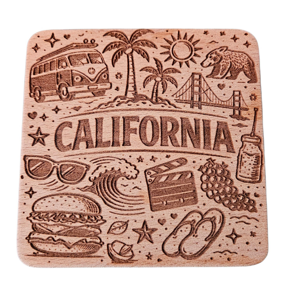 California Coaster Design – Glowforge Shop