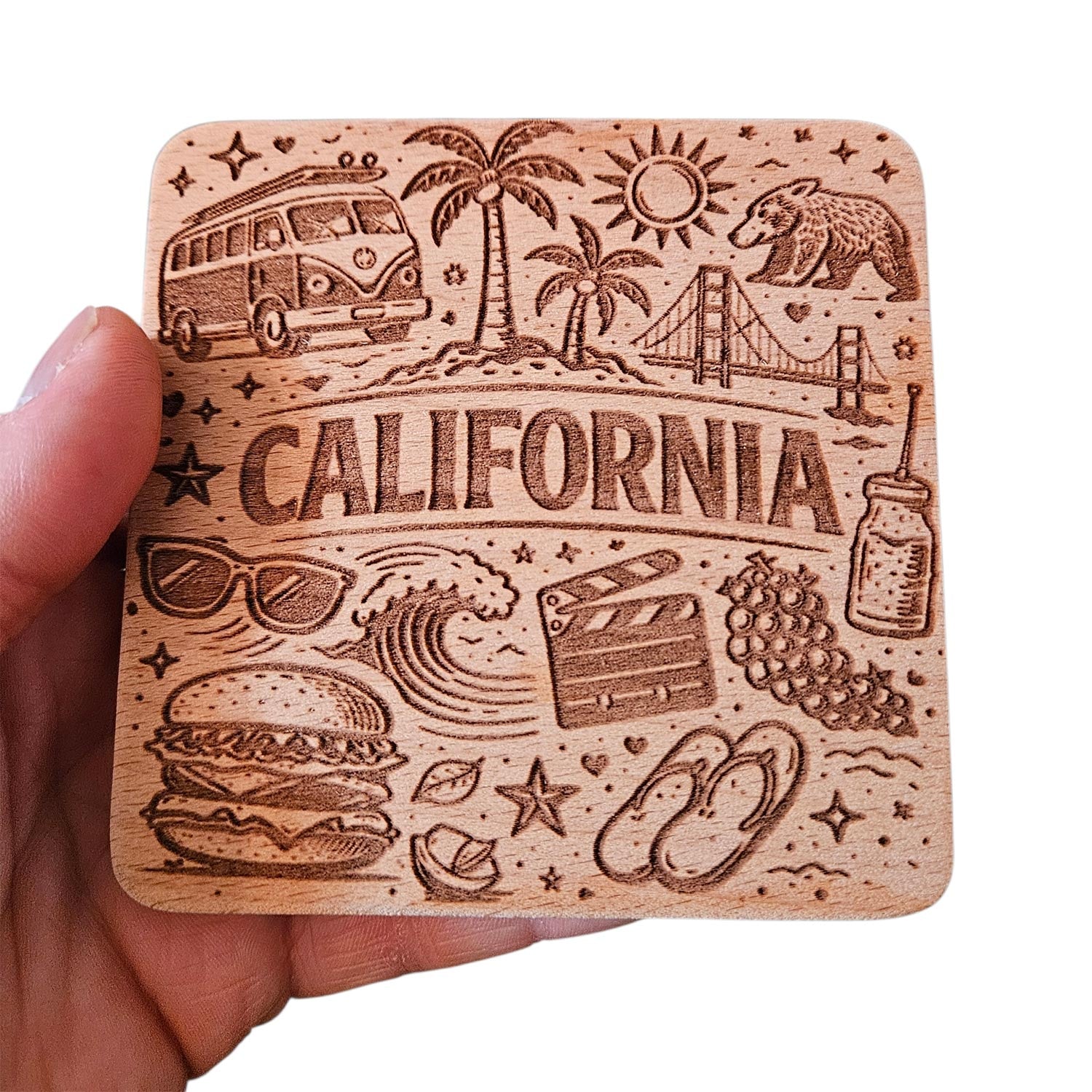 California Coaster Design – Glowforge Shop