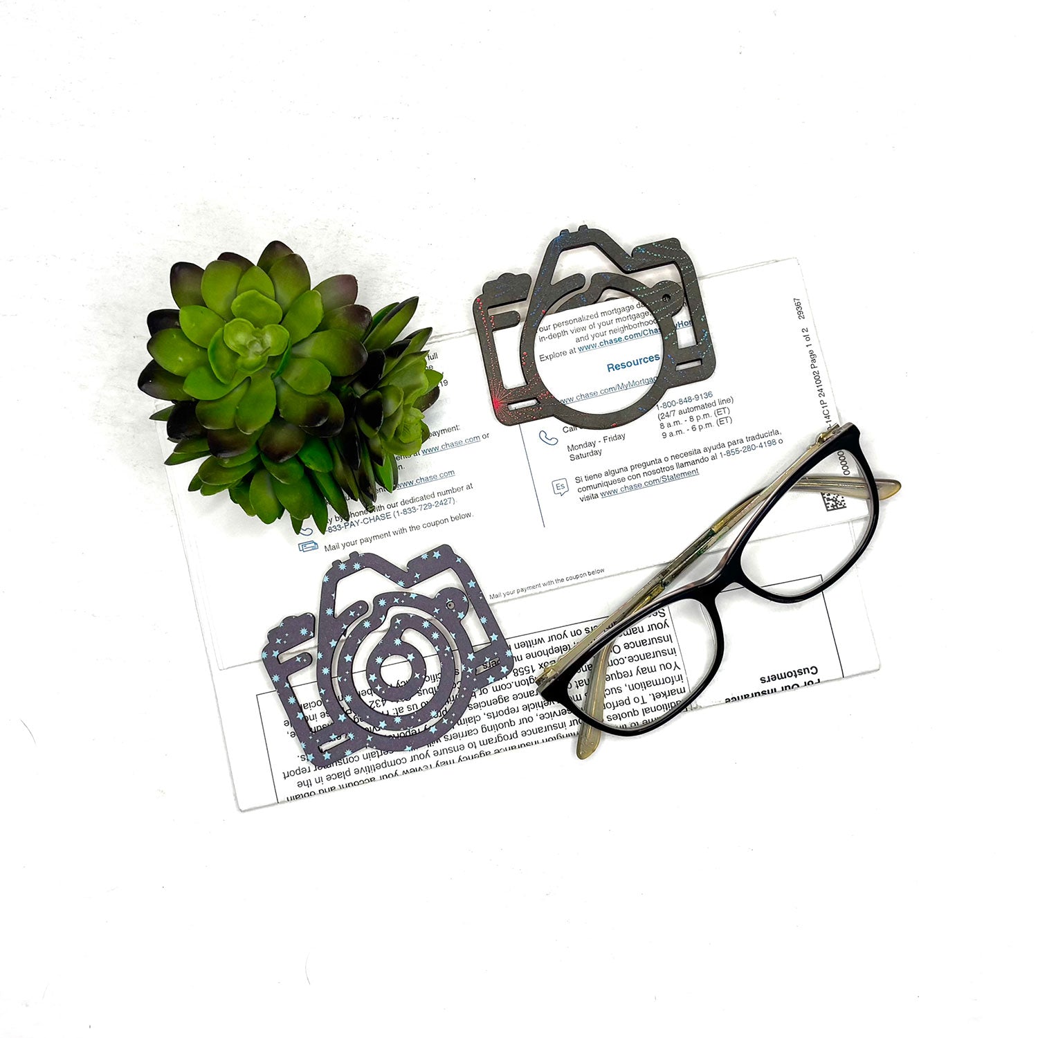 Camera Shaped Bookmark with Card Backer - Paperclip - Snack Bag Closur ...