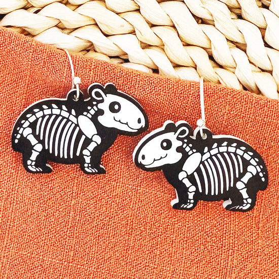 Capybara Skeleton Halloween Earrings – Glowforge Shop