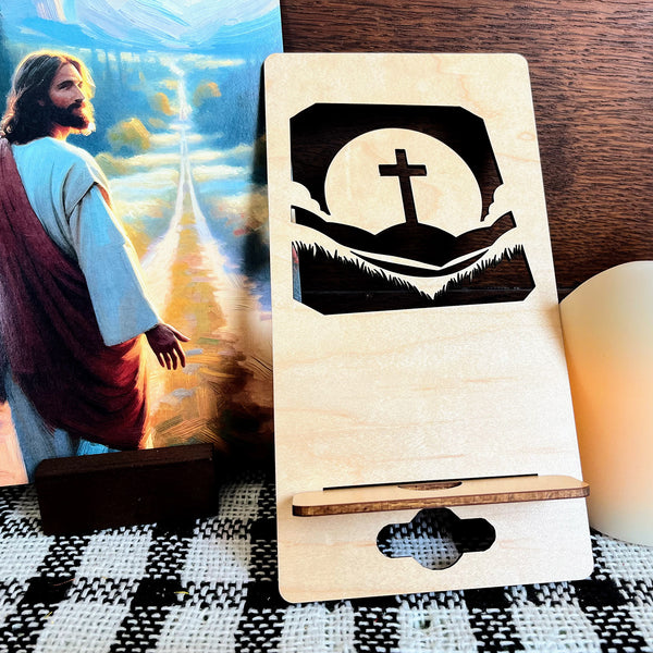 Christian Cross Phone Stand #2 – Glowforge Shop