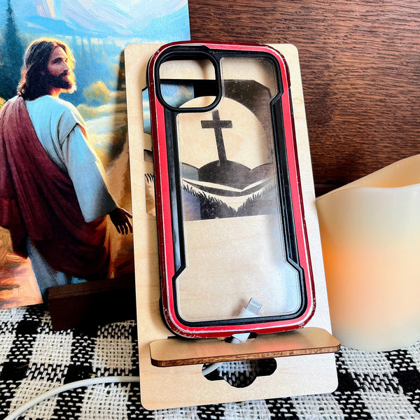 Christian Cross Phone Stand #2 – Glowforge Shop