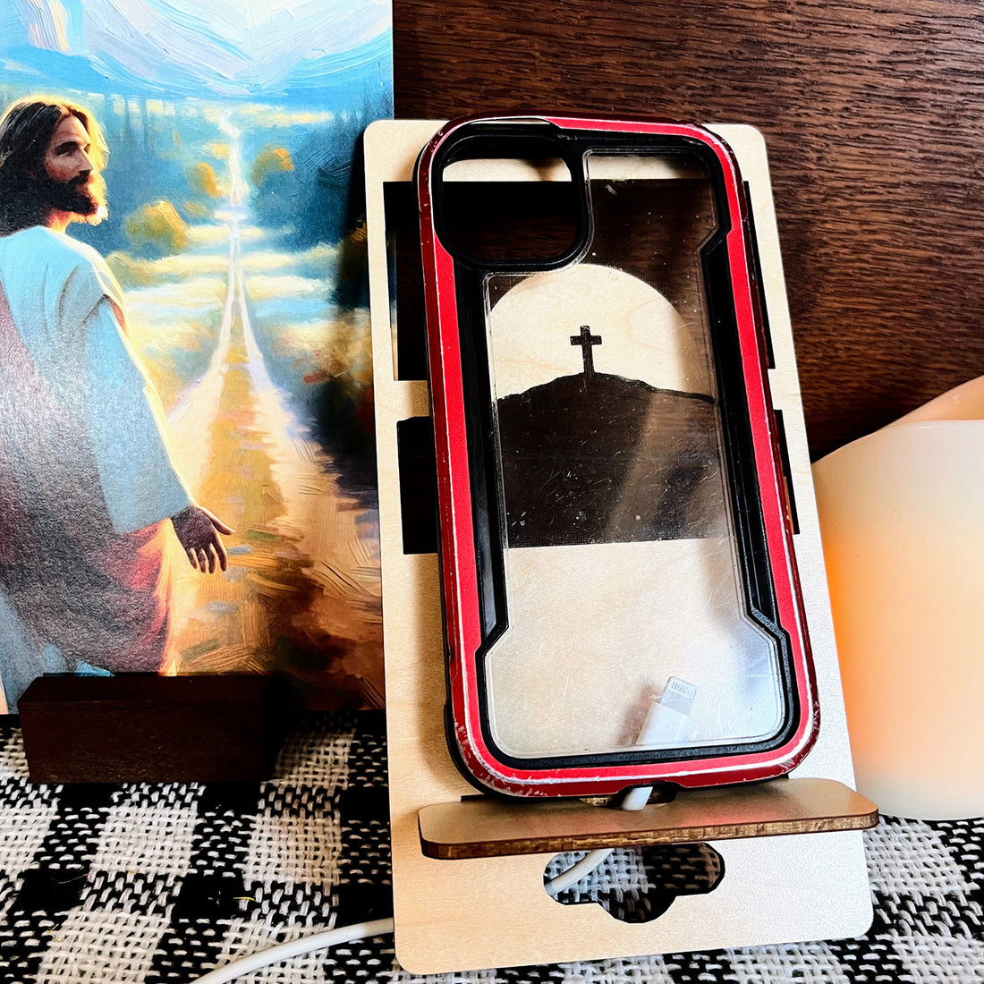 Christian Cross Phone Stand #1 – Glowforge Shop